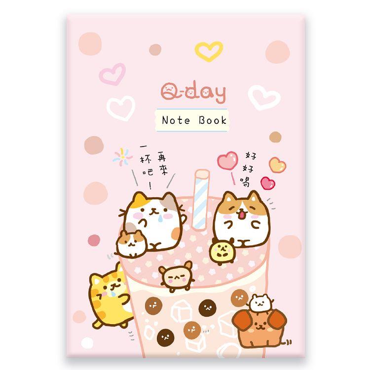 彩印72K定頁橫罫筆記(Qday珍奶)－金石堂