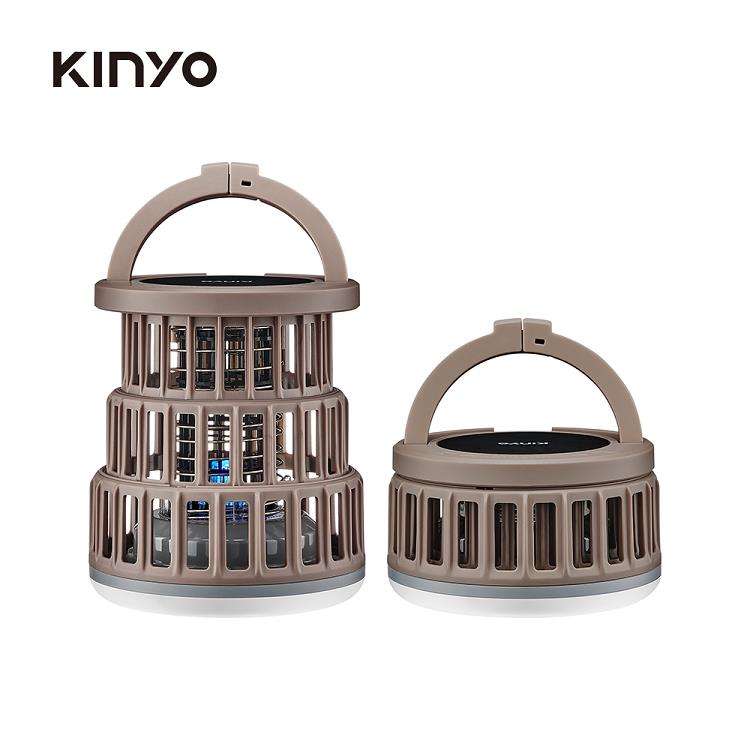 【KINYO】KL-6051BR折疊式照明捕蚊燈 咖－金石堂