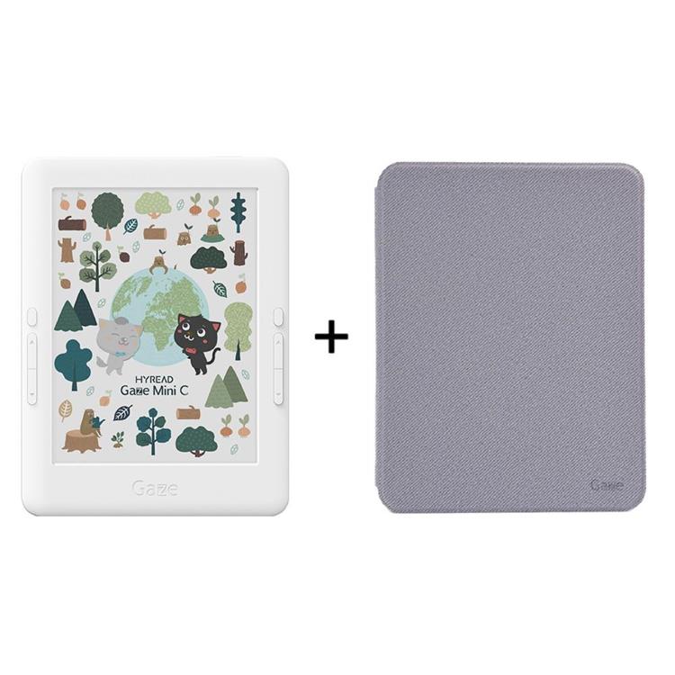 HyRead Gaze Mini C 6吋電子紙閱讀器+Mini 系列側翻皮套-霧灰藍－金石堂